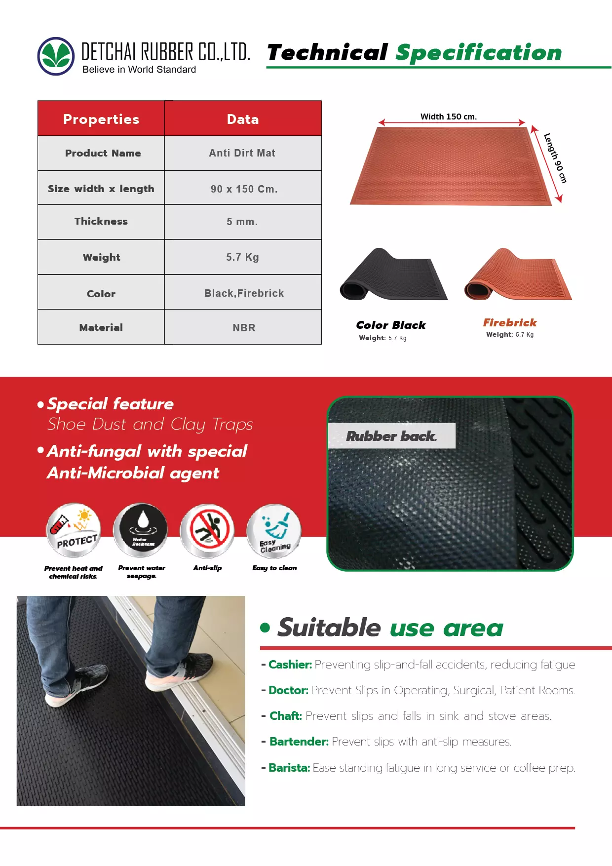Anti Dirt Mat – DETCHAI RUBBER CO.,LTD.